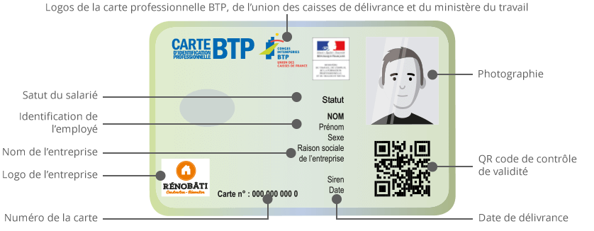 ETRE emploiCarte BTP - Carte obligatoire pour le TP et le bâtiment